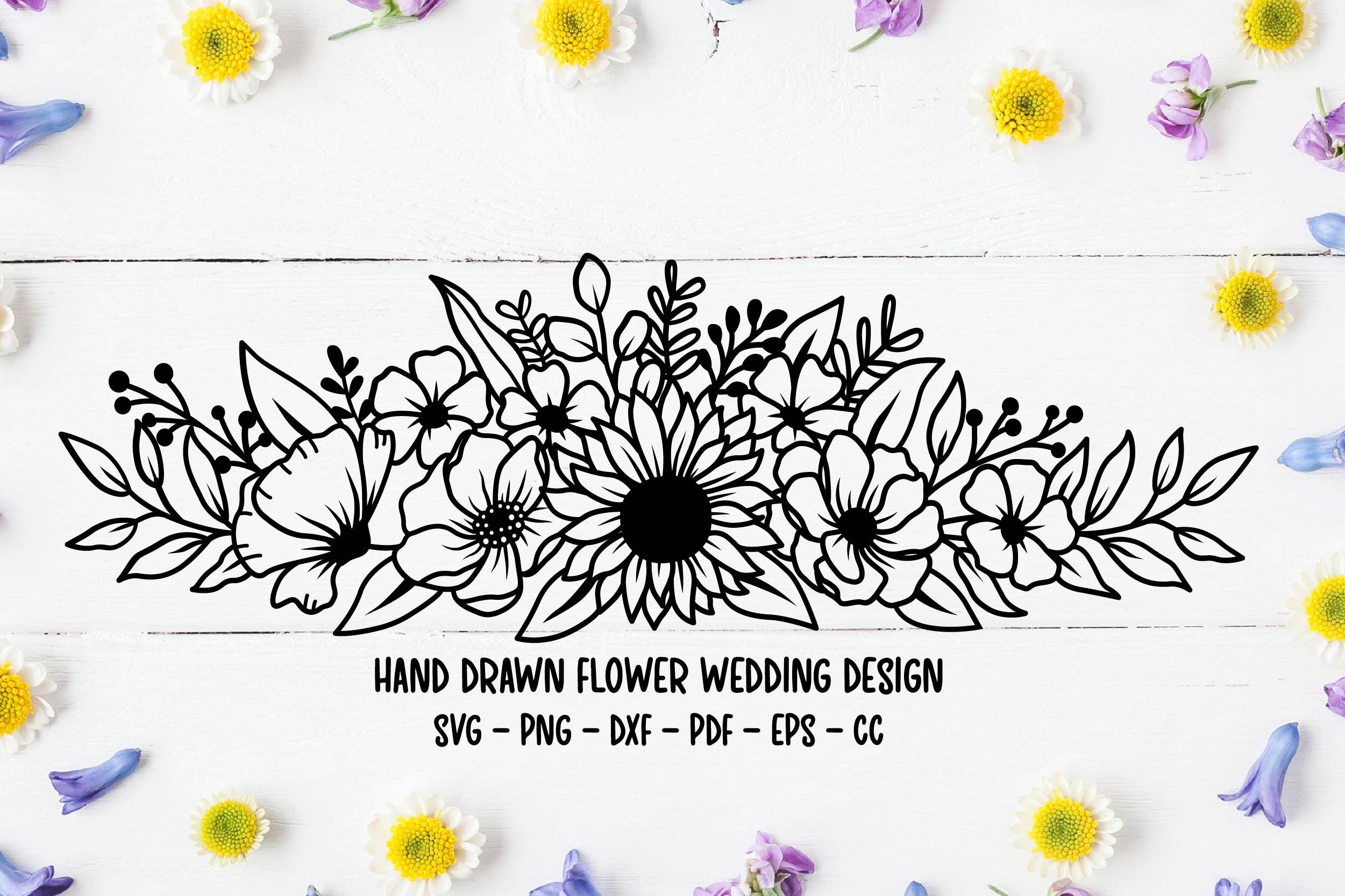 Flower Svg Files Floral Svg Flower Svg Cut Files Floral - Etsy