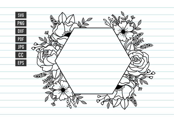 Floral Svg Floral Frame Svg Floral Border Svg File Wedding - Etsy Canada