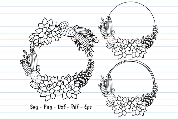 Cactus Frame Svg Cactus Svg Files Cactus Wreath Svg - Etsy