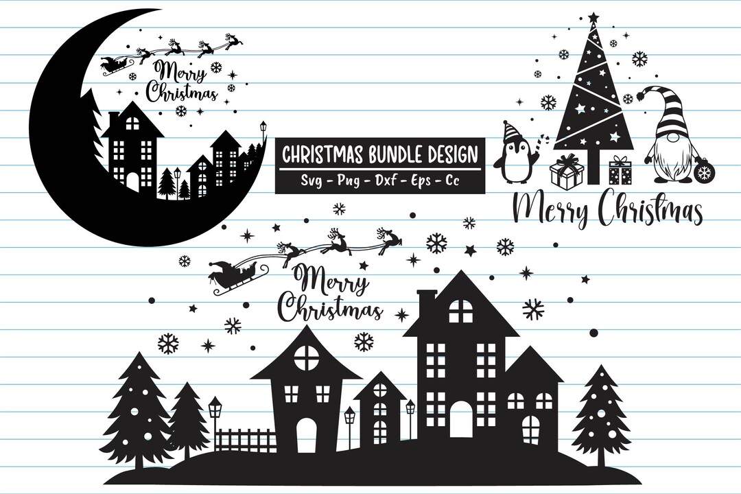 Christmas Svg Bundle, Christmas Svg,christmas Scene Svg, Merry ...