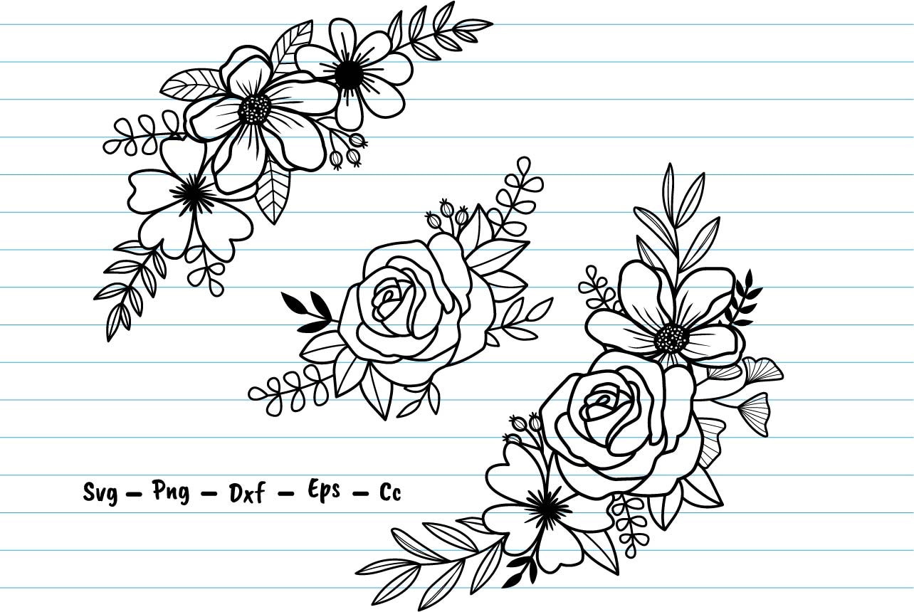 Flower Svg Flower Bouquet Svg Floral Svg File Flower Cut - Etsy Australia