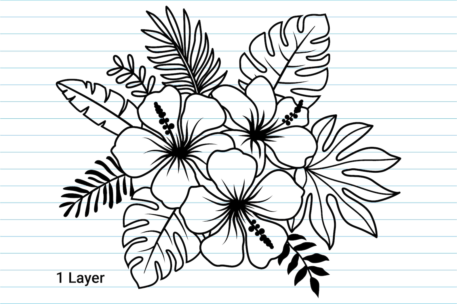 Tropical Svg Bundle, Tropical Flower Svg, Flower Svg, Tropical Leaf Svg ...