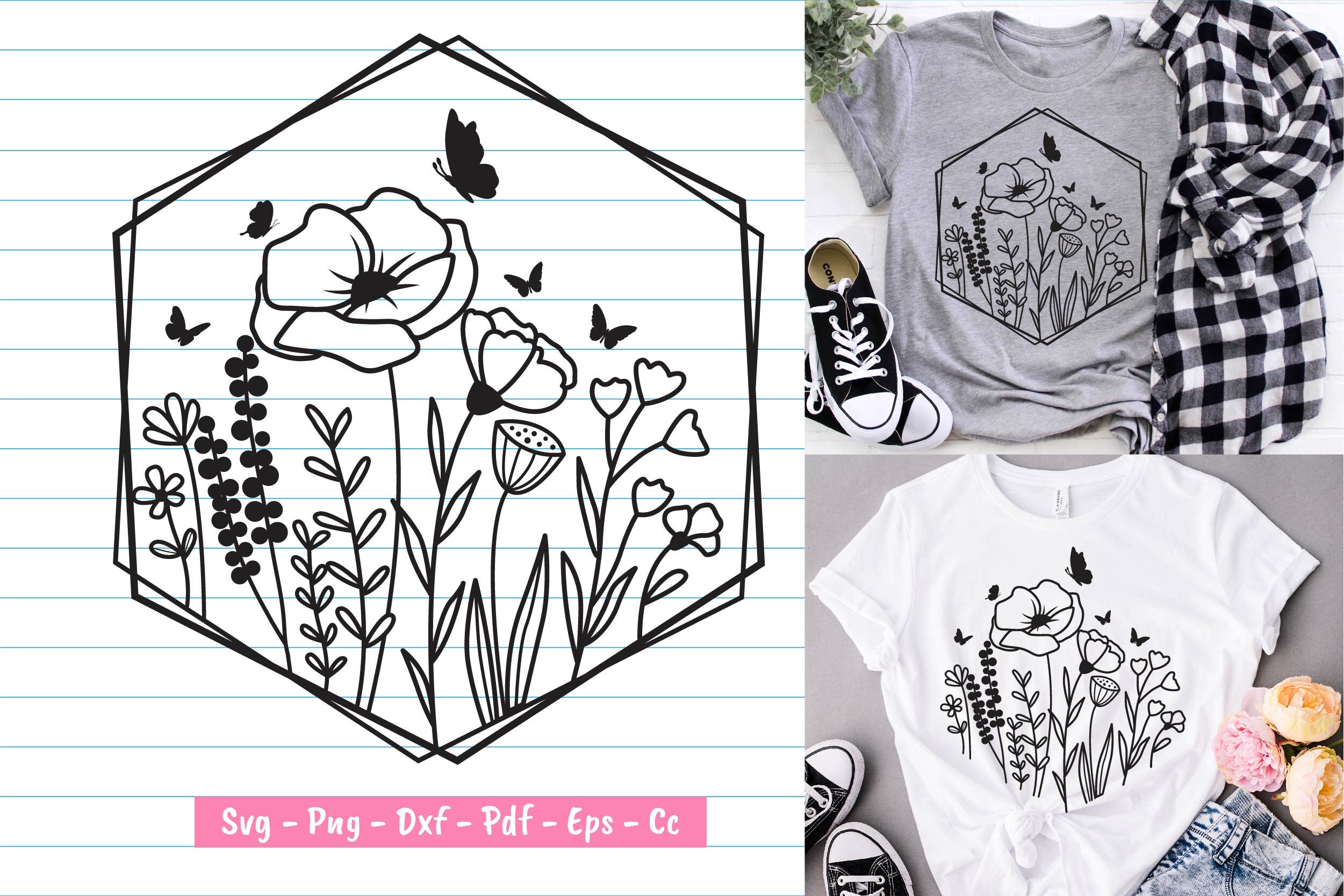 Flower Svg Flower Frame Svg Flower Border Svg Flower Shirt | Etsy