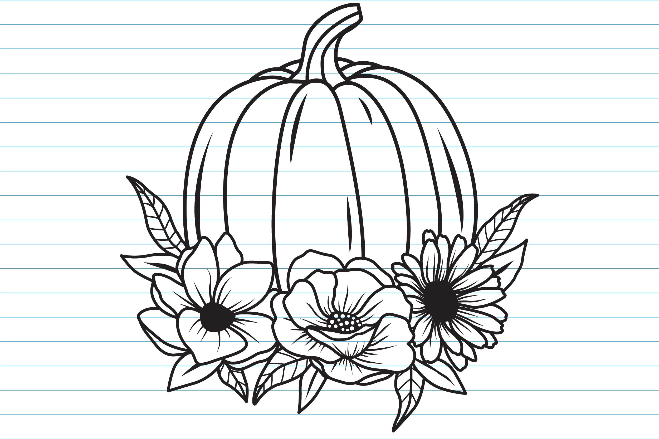 Flower Pumpkin Svg Flower Svg Pumpkin Svg Pumpkin | Etsy