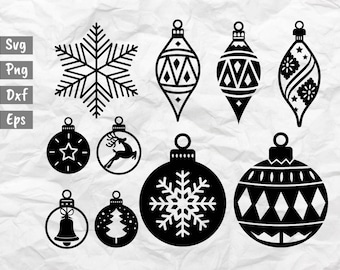 Baubles Christmas Balls SVG Files for Silhouette Cameo and - Etsy Australia