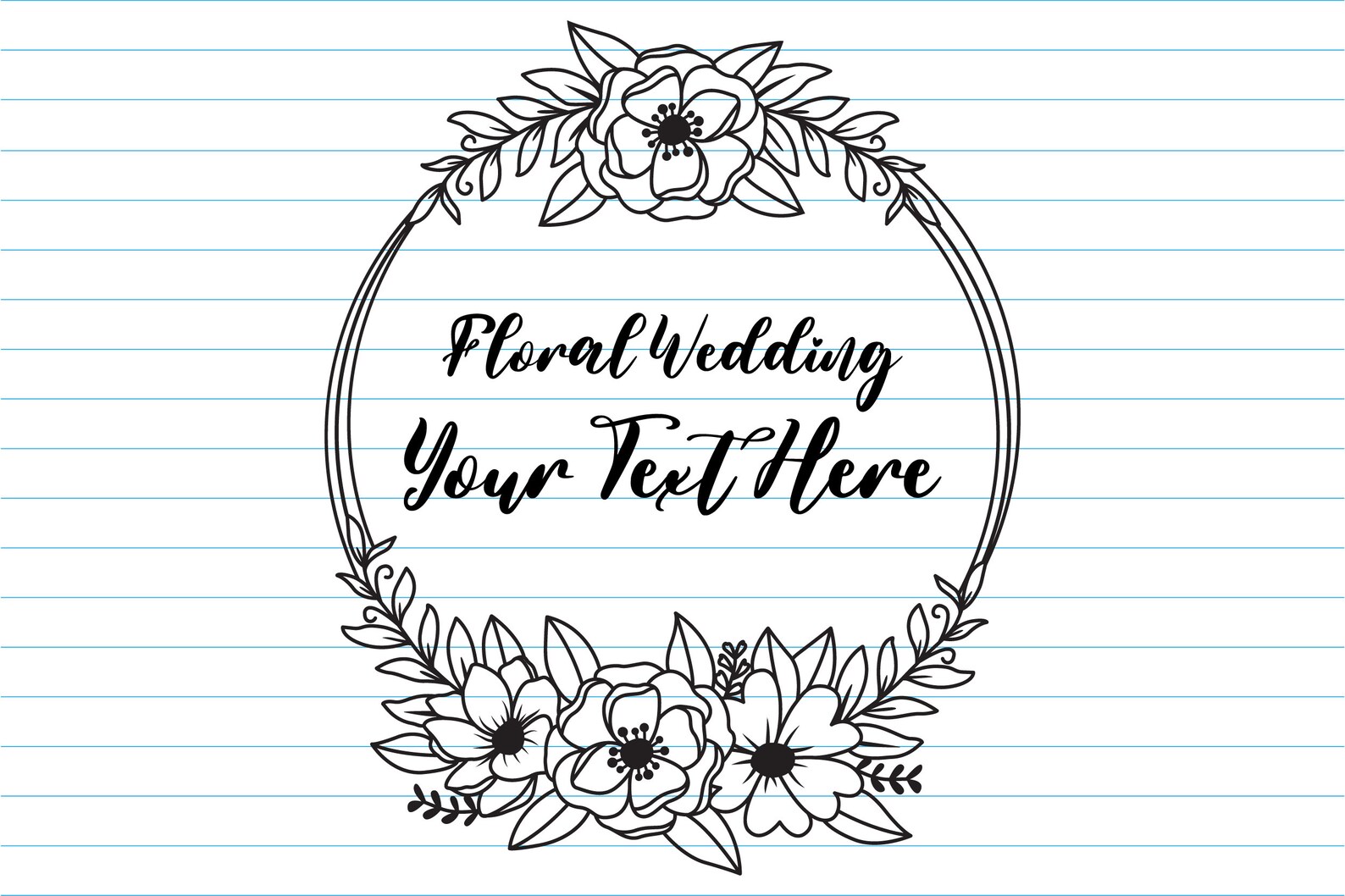 Floral Frame Svg, Floral Wreath Svg, Flower Frame Svg, Monogram Frame ...