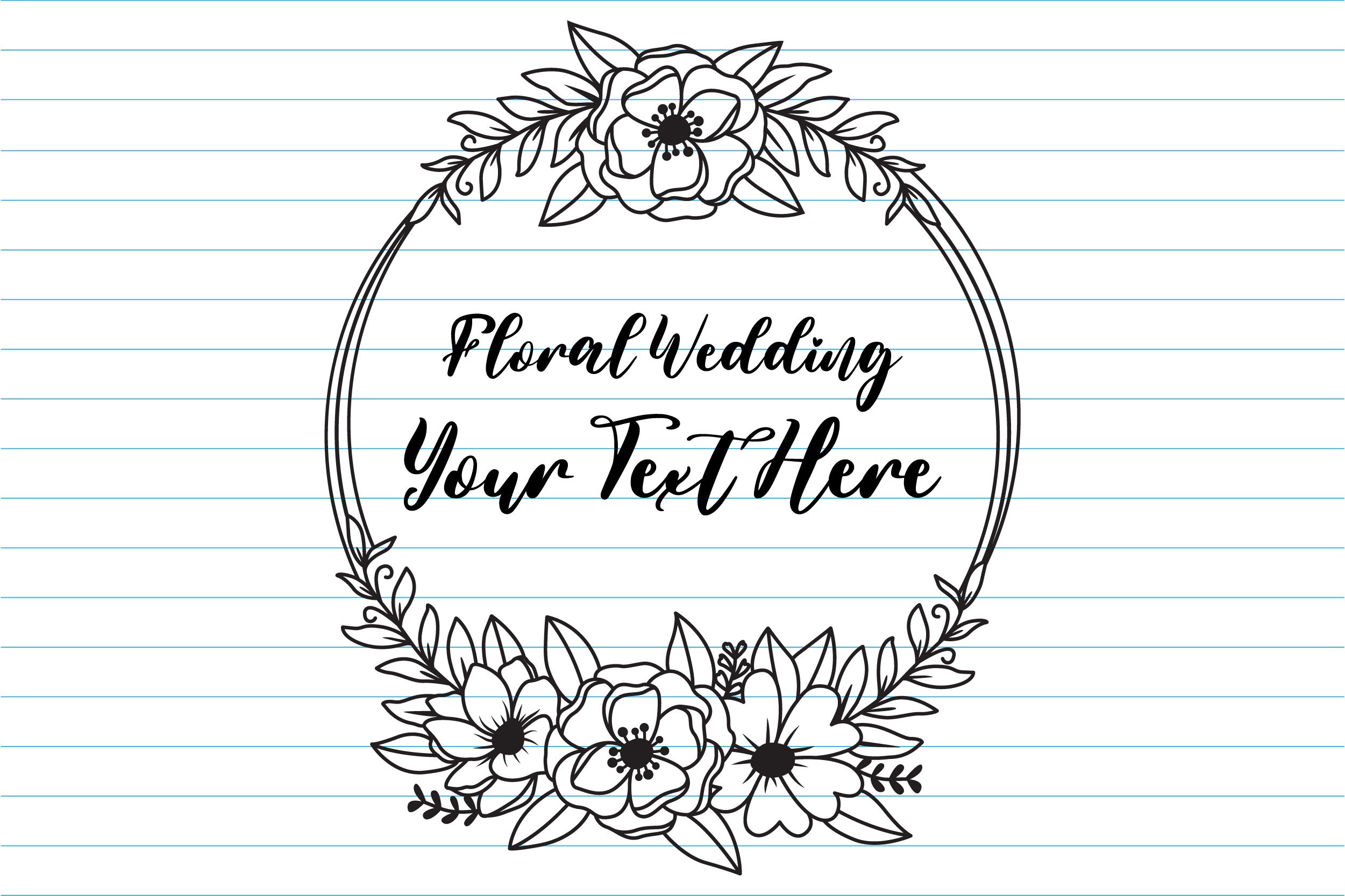 Floral Frame Svg Floral Wreath Svg Flower Frame Svg - Etsy