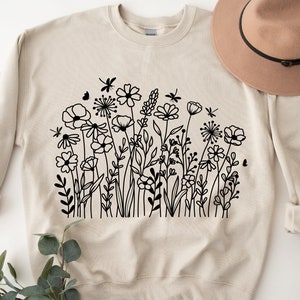 Flower Svg, Wildflower Svg, Wildflower Blooms Svg, Flower Svg for Shirt ...