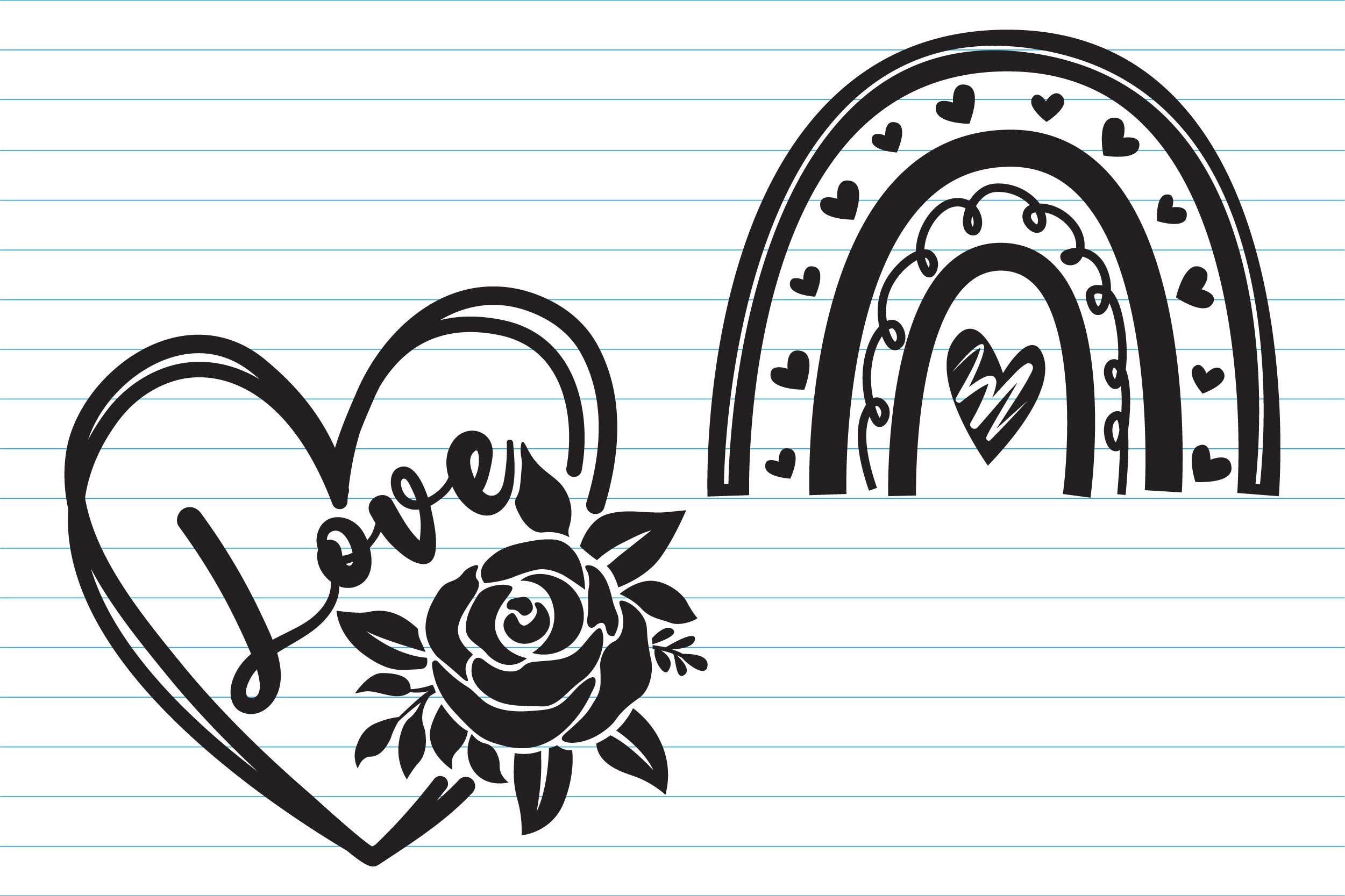 Flower Heart Svg Flower Svg Heart With Flower Svg Love Svg - Etsy