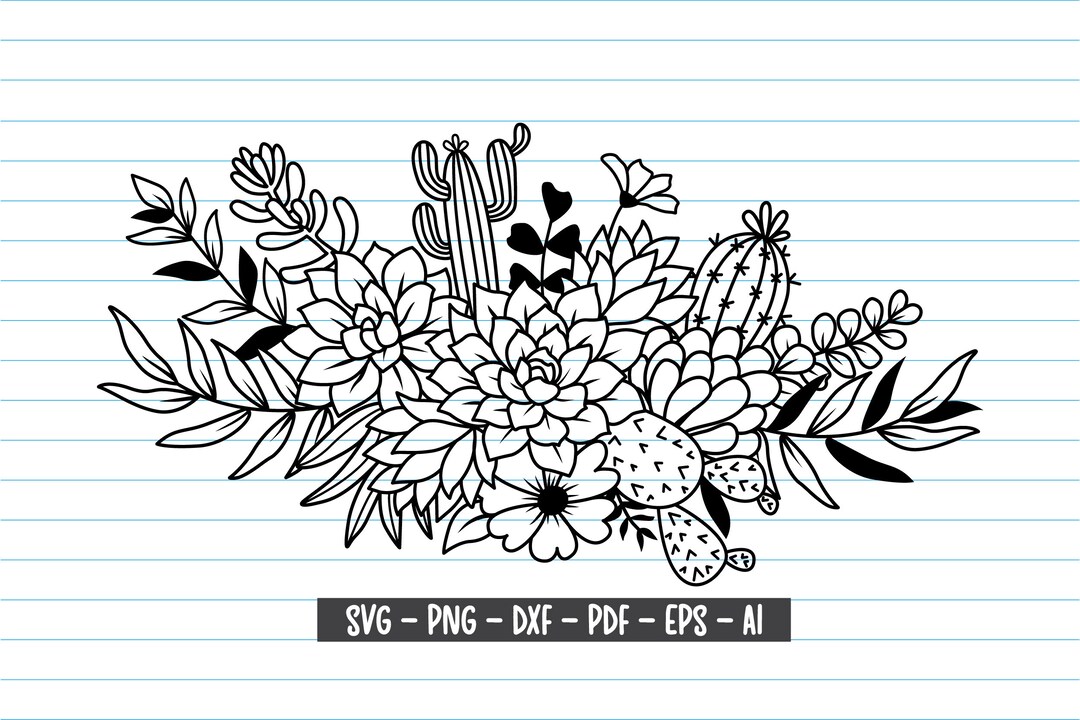 Cactus Svg, Cactus Flower Svg Design, Succulent Svg, Plant Svg, Cactus ...