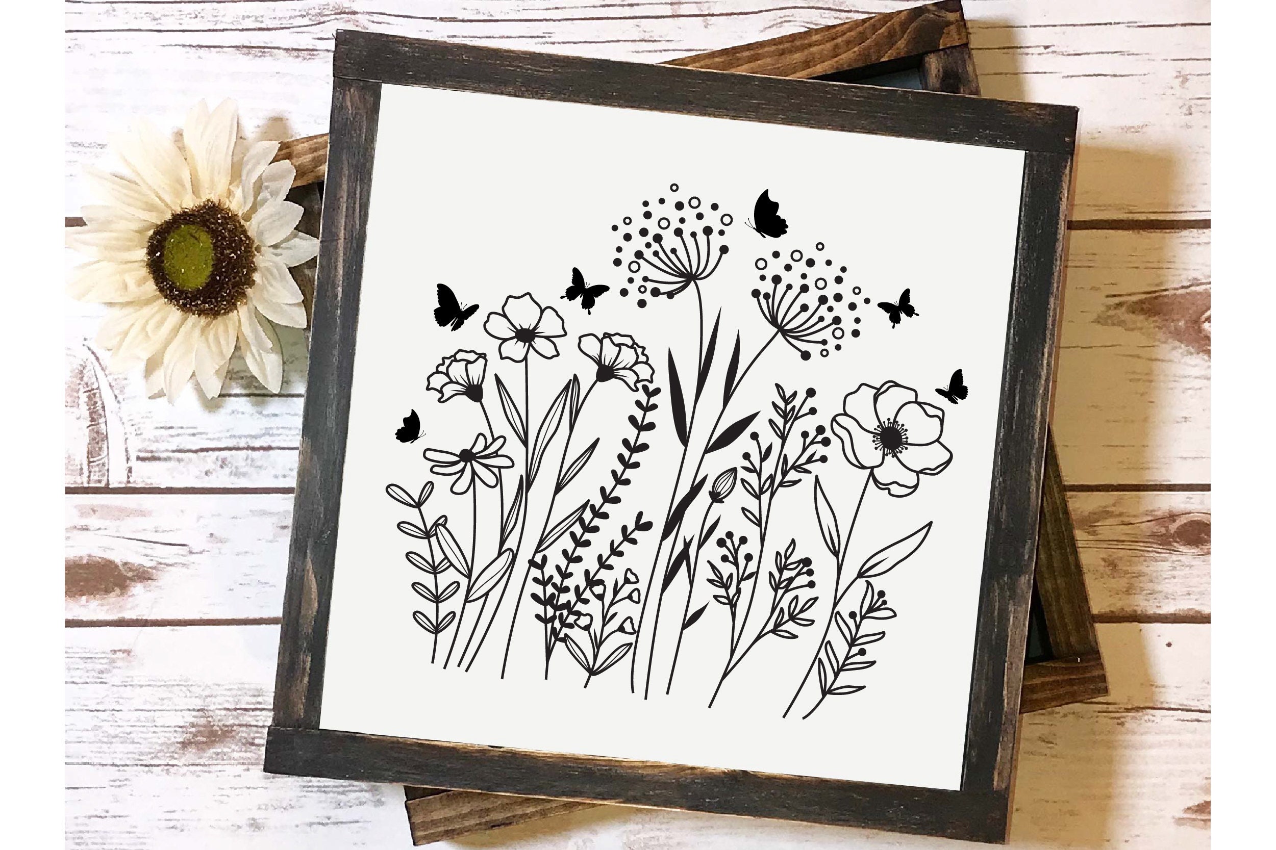 Wildflower Svg Files Flower Meadow Svg Flower Svg Flower - Etsy