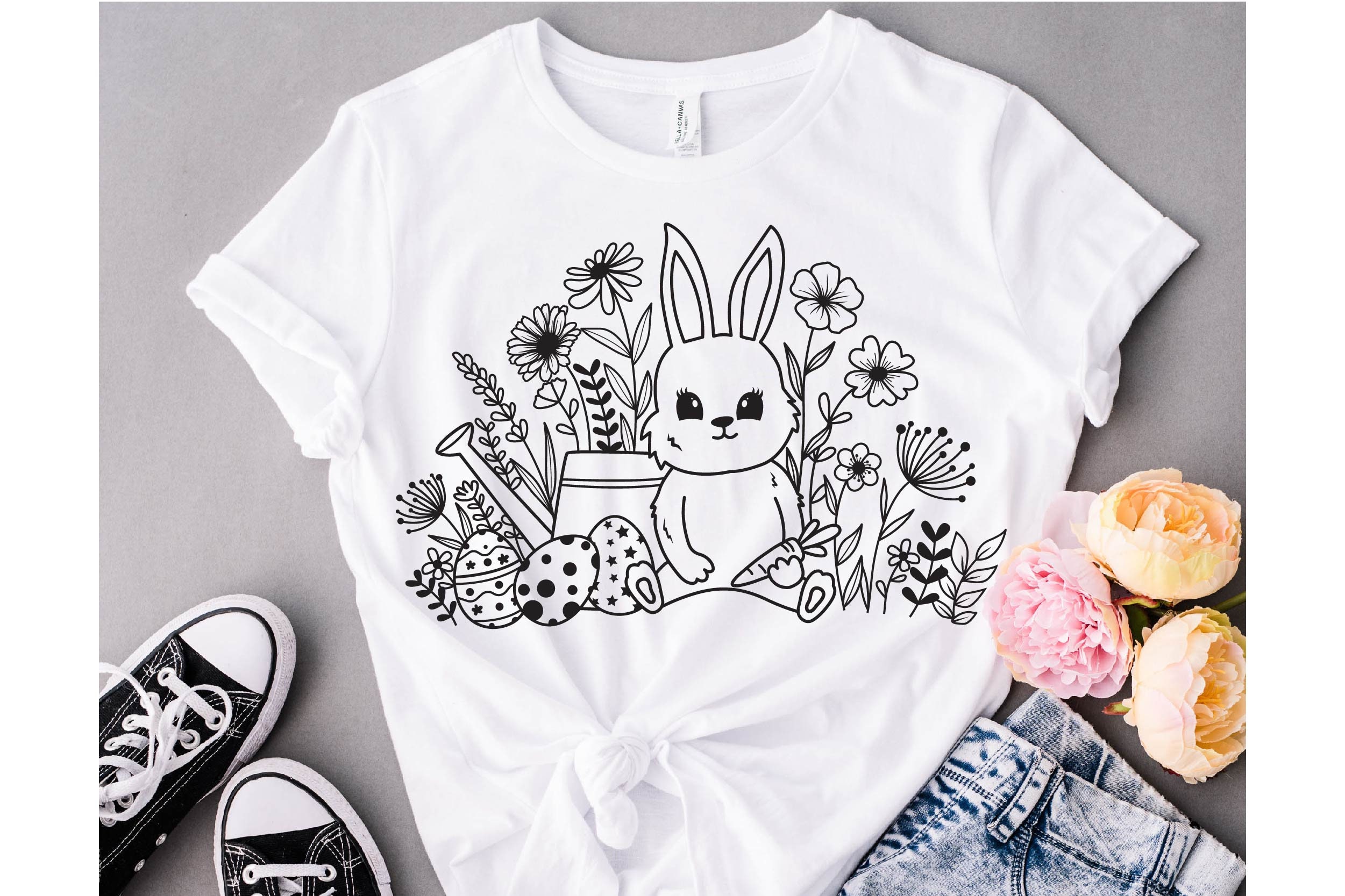 Bunny Flower Svg Rabbit Flower Svg Easter Rabbit Svg Rabbit - Etsy