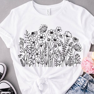 Wildflower Svg Files, Flower Svg, Wildflower Blooms Svg, Flower Meadow ...