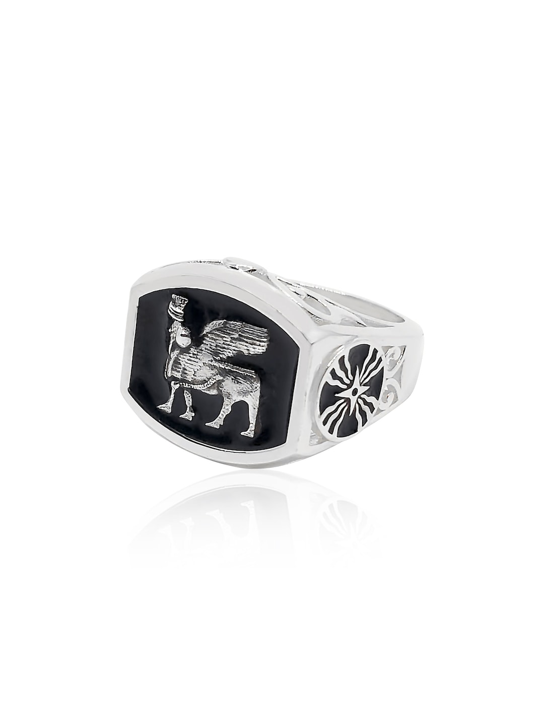 Assyrian Lamassu and Flag Silver Ring - Etsy
