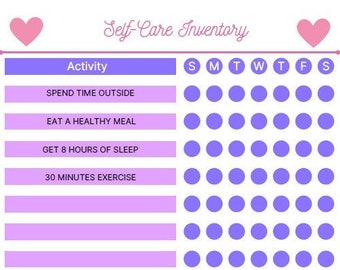 Self Care Inventory - Etsy