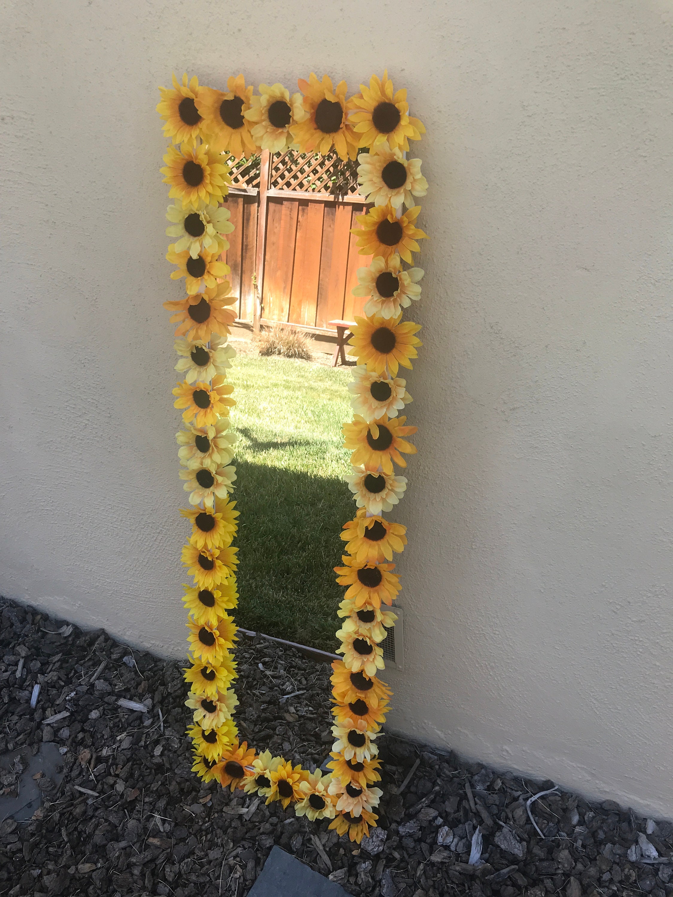 Aesthetic Sunflower Frame Mirror - Etsy