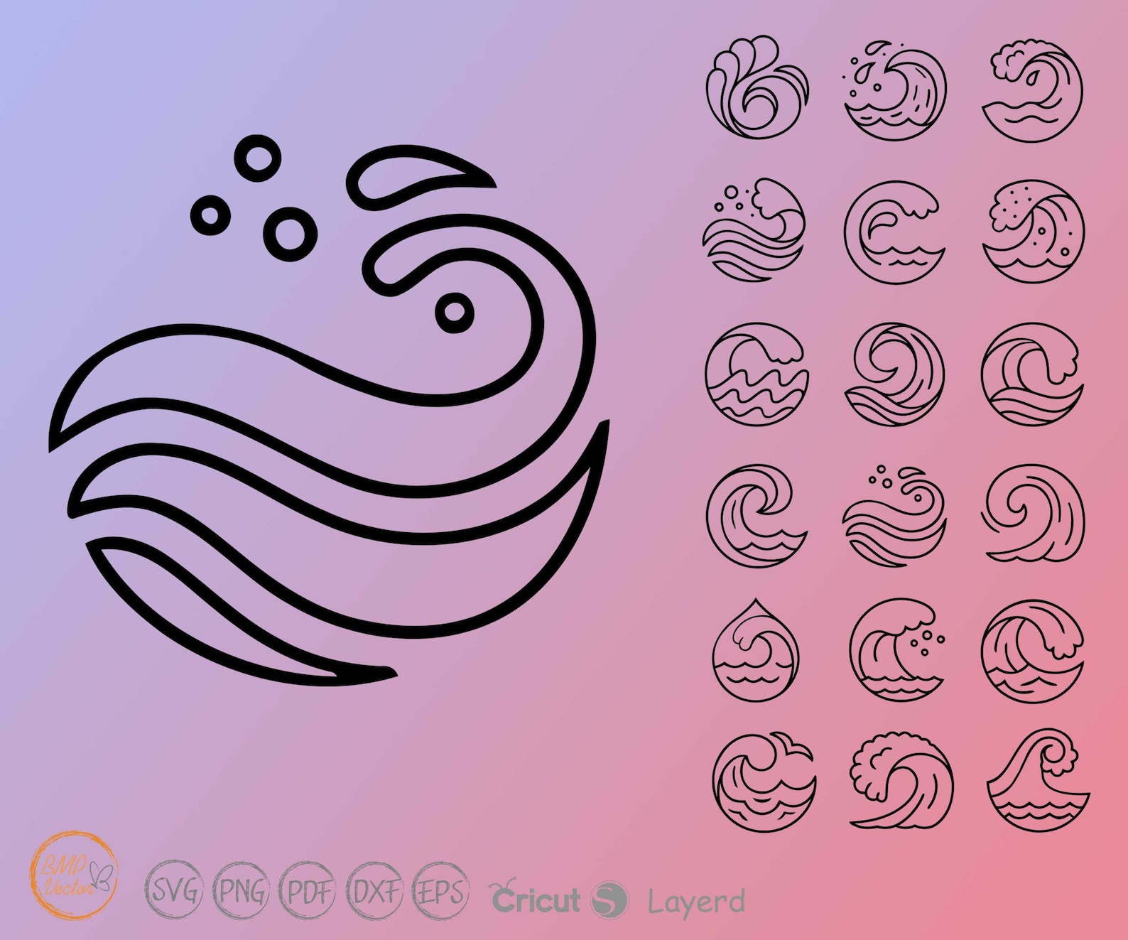 Wave Svg Bundle Wave Svg Wave Cut File Ocean Beach Wave - Etsy