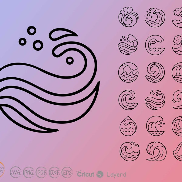 Wave Svg - Etsy