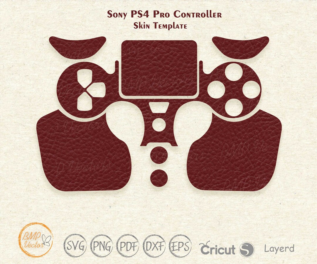 Sony PS4 Pro Controller Skin Svg Cut Template Vector, Sony PS4 Skin Cut ...