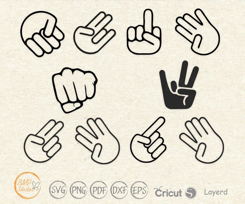 Shocker Style Svg Shocker Finger Cut File Middle Finger - Etsy