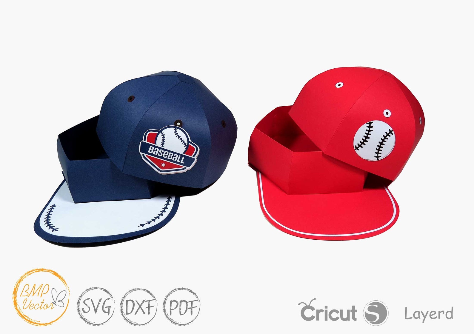 Baseball Cap Favor Box SVG: Printable Gift Box Template (PDF) - Etsy