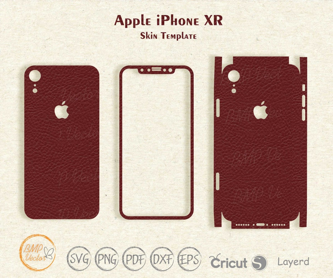 IPhone XR Skin Svg Cover Cut Template Vector, Apple iPhone Skin Cut ...