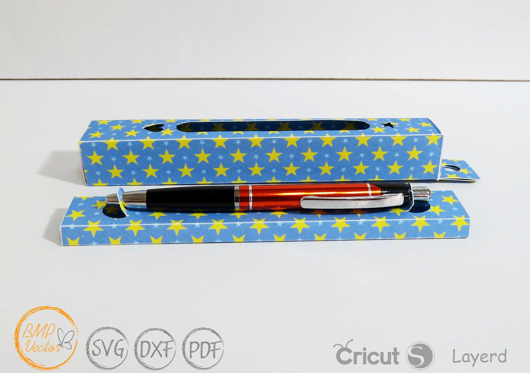 Pen Box SVG Pen Box Template Customizable Pen Box Cut File - Etsy