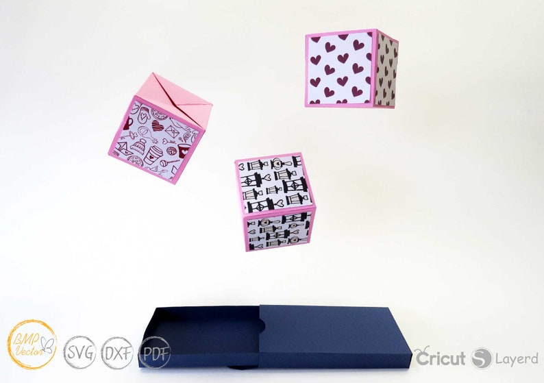 Jumping Box Pop up Cube SVG Template Surprise Box Svg Photo - Etsy Hong ...