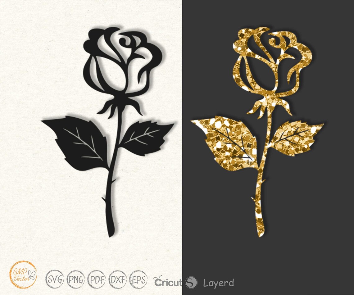 Rose SVG Flowers SVG Rose Bundle SVG Rose Silhouette Rose - Etsy
