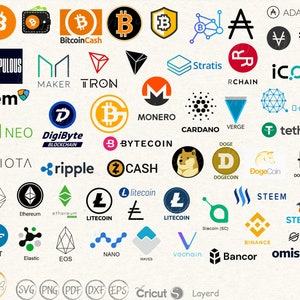 Cryptocurrency Svg, Bitcoin Ethereum Cardano Litecoin Dogecoin Crypto ...