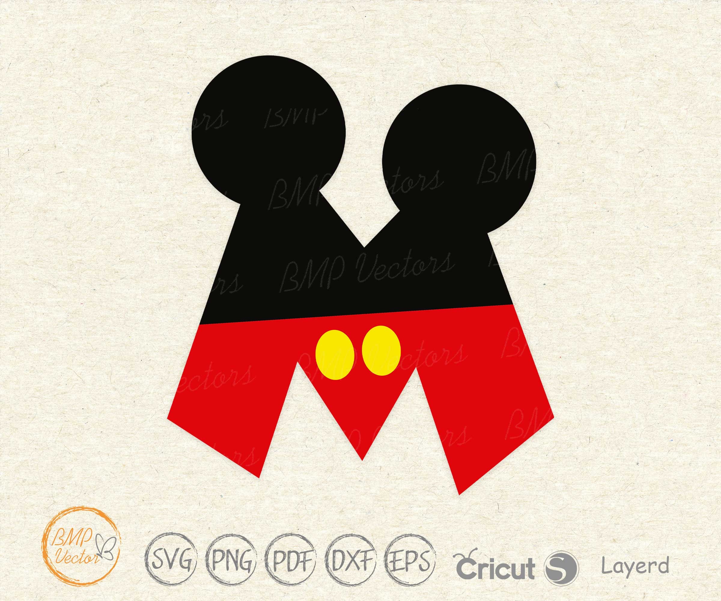 Mickey Alphabet Font and Number Svg Birthday Font Svg | Etsy