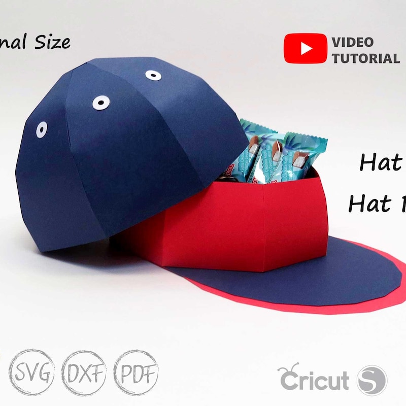 Baseball Cap Card Template - Etsy