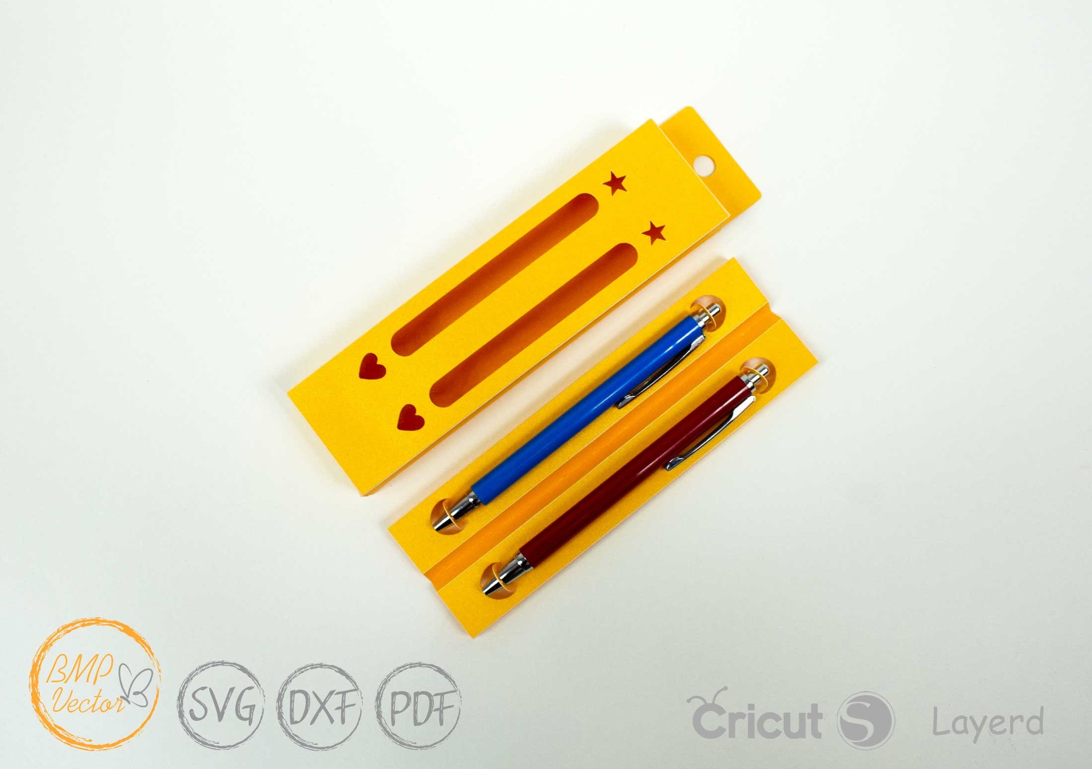 Pen Box SVG Pen Box Template Customizable Pen Box Cut File - Etsy