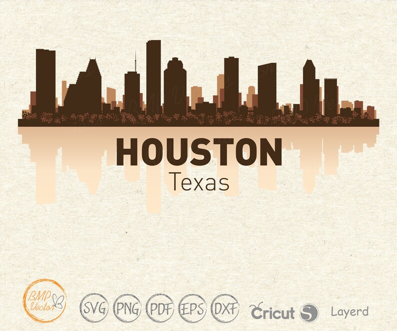 Houston Svg Houston Texas Skyline Svg Texas Svg City - Etsy