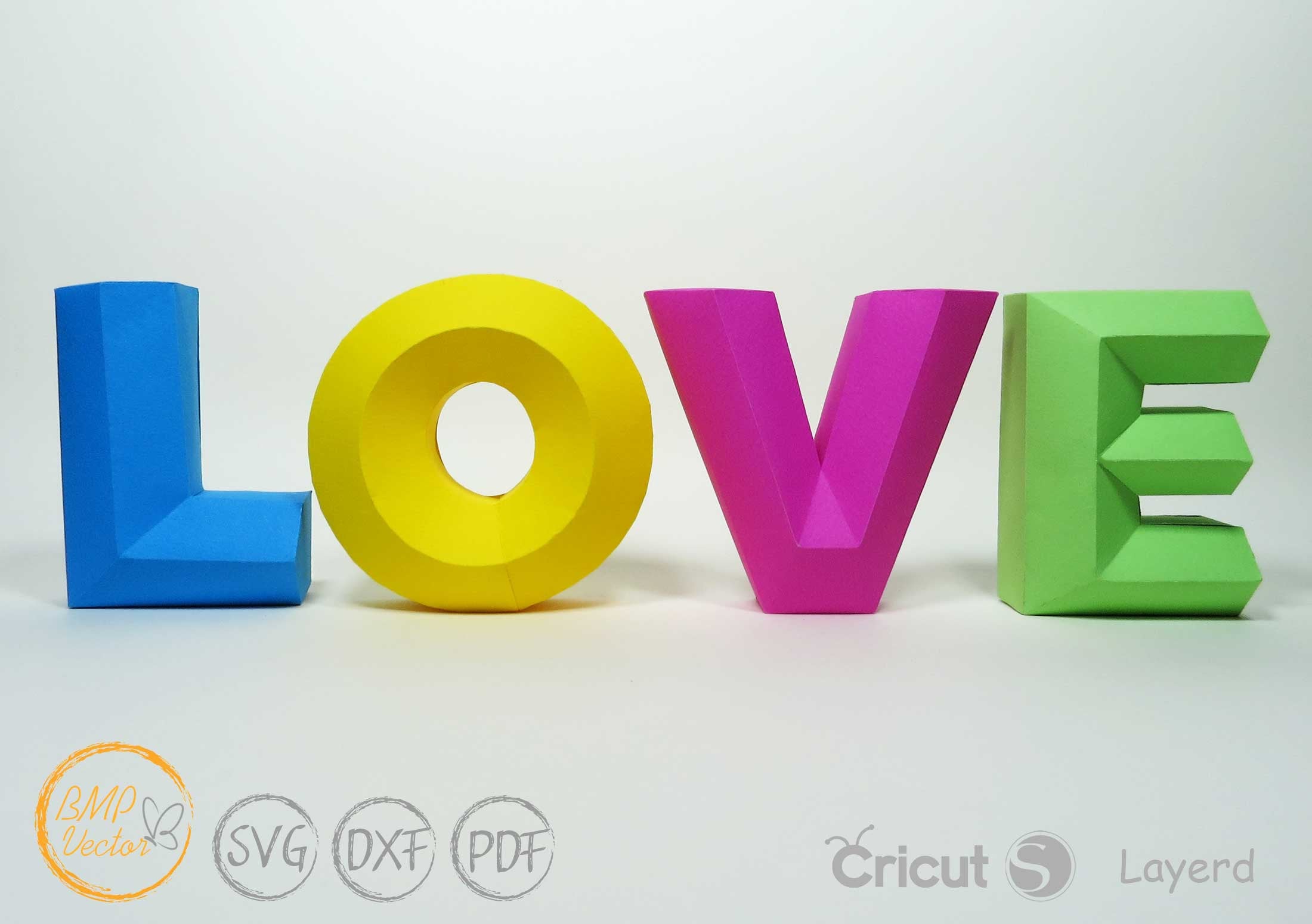 3D Alphabet Letters A-Z Die Cut Template 3D Letters for Cricut - Etsy