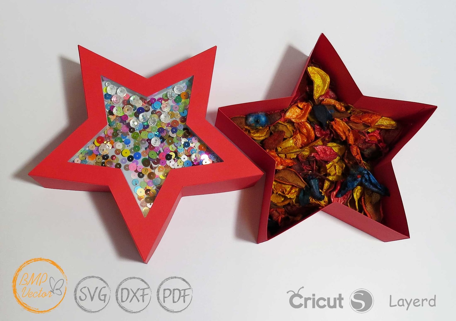 Shaker Star Box Template Star Box SVG Transparent Star Box | Etsy