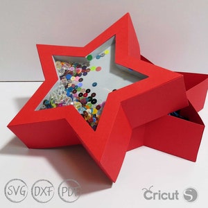 Shaker Star Box Template Star Box SVG Transparent Star Box | Etsy