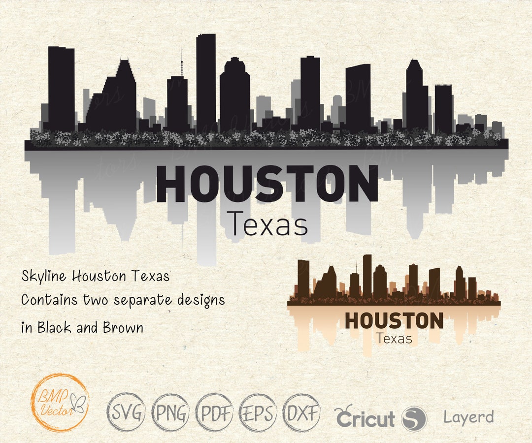 Houston Svg, Houston Texas Skyline Svg, Texas Svg, City Skyline Houston ...
