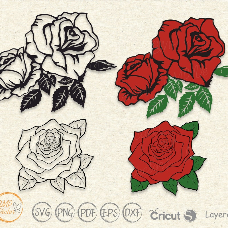 Rose Svg - Etsy