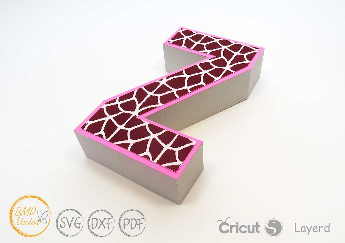 3D Letters Svg A-Z 0-9 3D Alphabet Svg Die Cut Template NO - Etsy