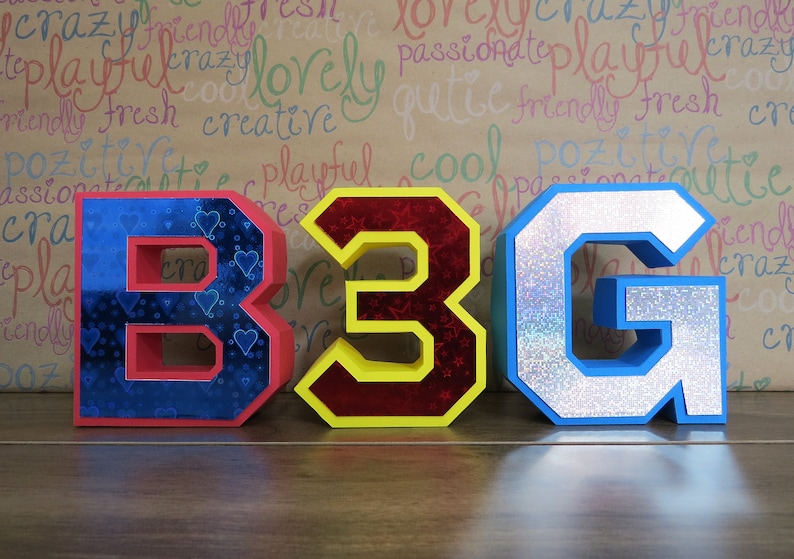 3D Alphabet Box A-Z 0-9 Box SVG Template Die Cut Template - Etsy
