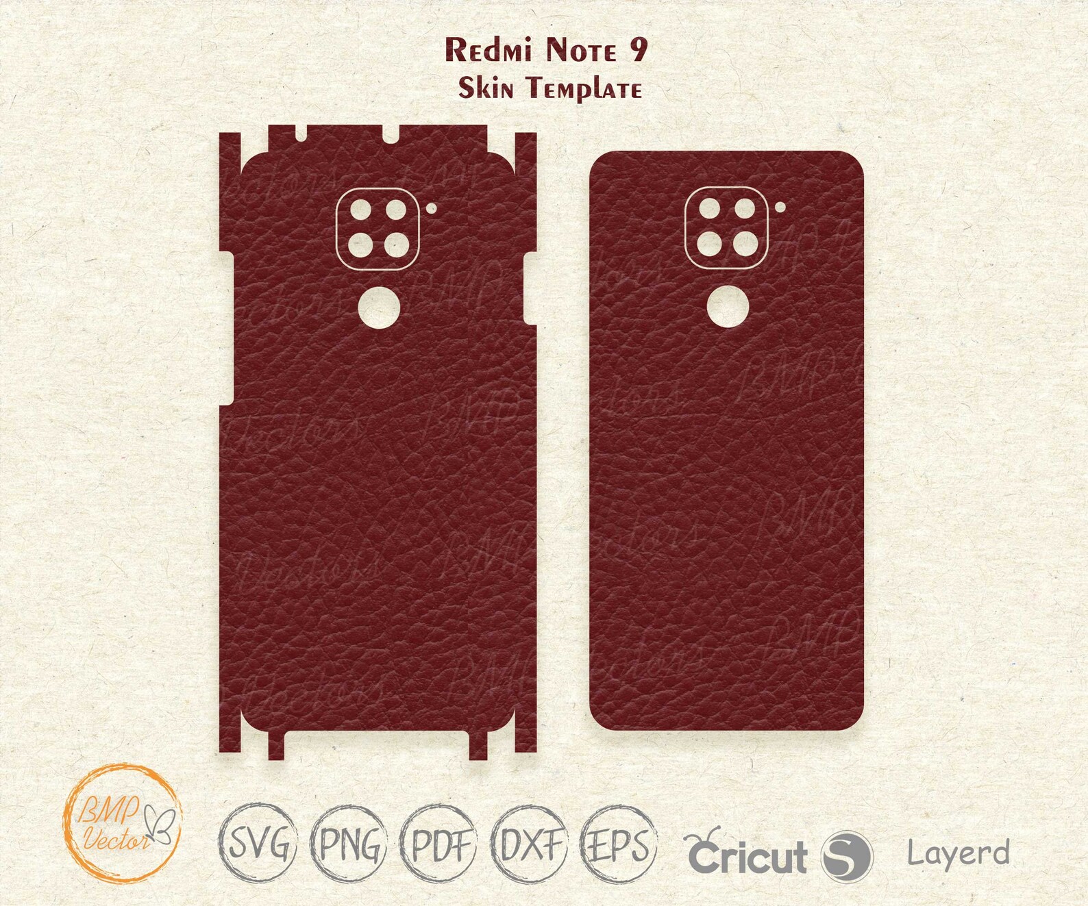 Buy Redmi Note 9 Skin Cut Template Svg Vector Redmi Skin Svg Cut Online ...