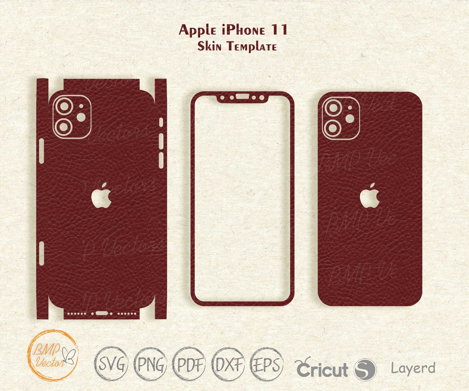 Iphone 11 Skin Cover Svg Cut Template Vector Apple Iphone - Etsy