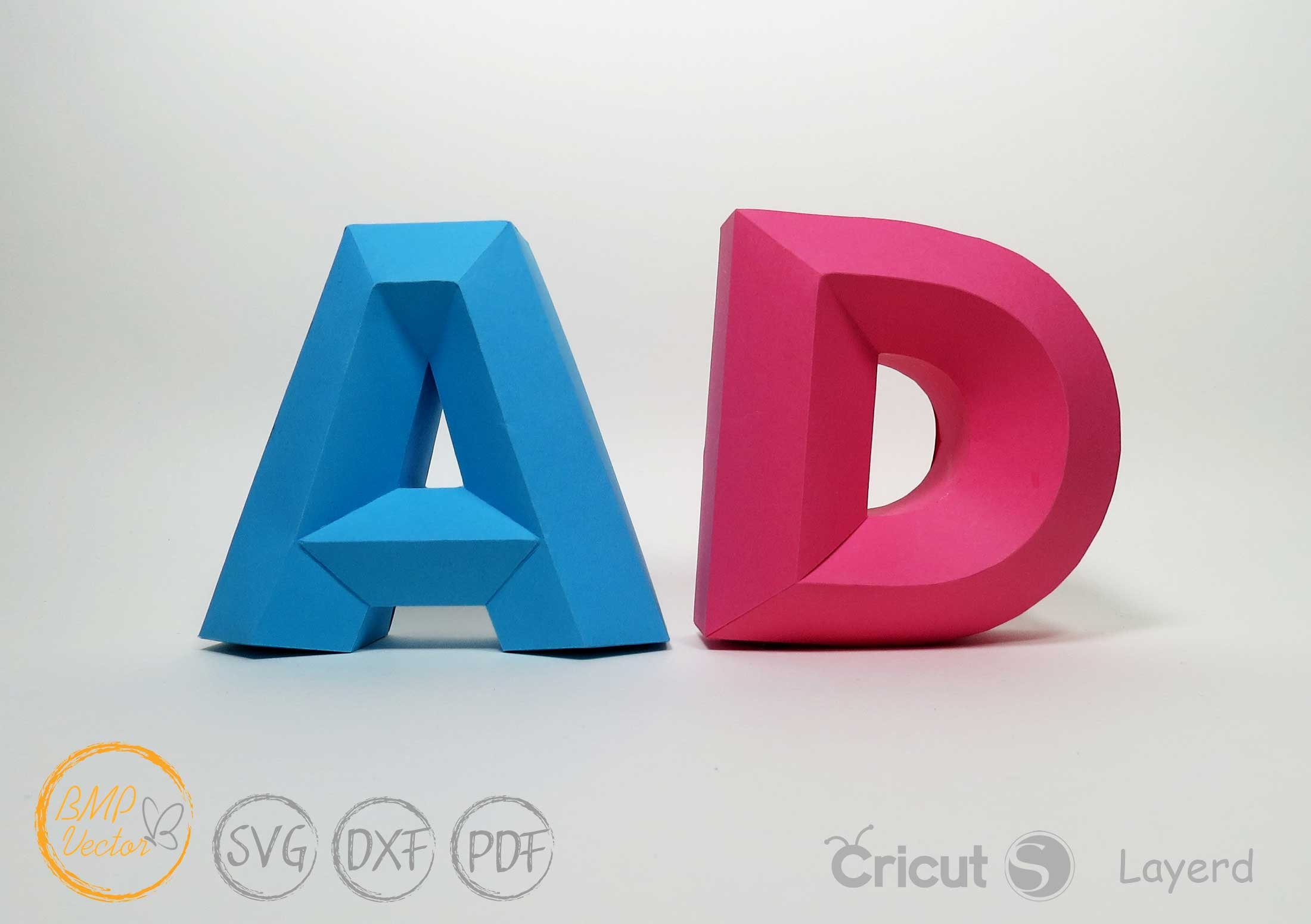 3D Alphabet Letters A-Z Die Cut Template 3D Letters for Cricut - Etsy