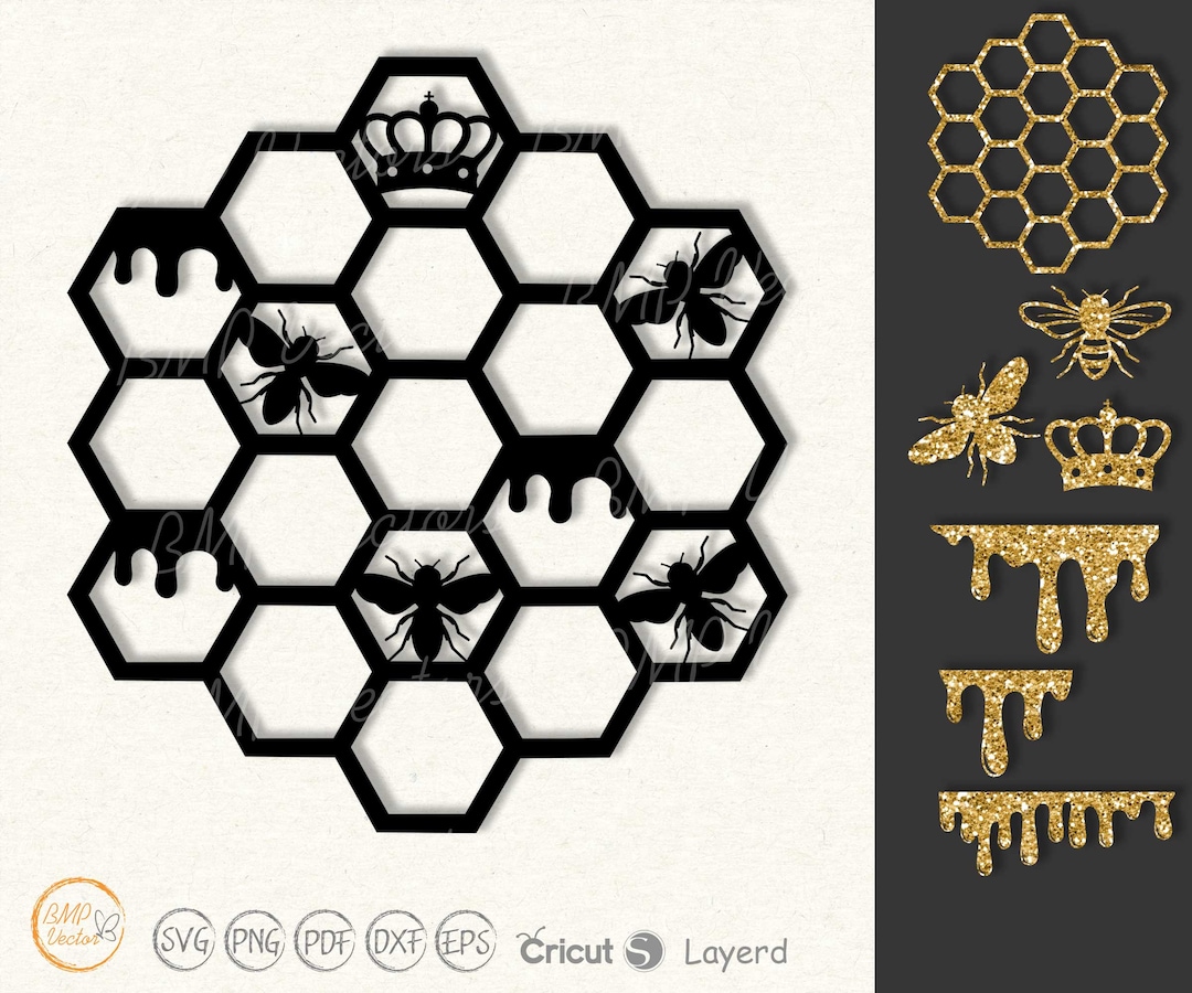 Honeycomb and Bee SVG Cut File: Beekeeper Design (digital Download) - Etsy