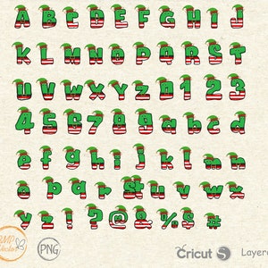 Christmas Doodle Letters, Santa Sublimation Font, Xmas Doodle Alpha ...