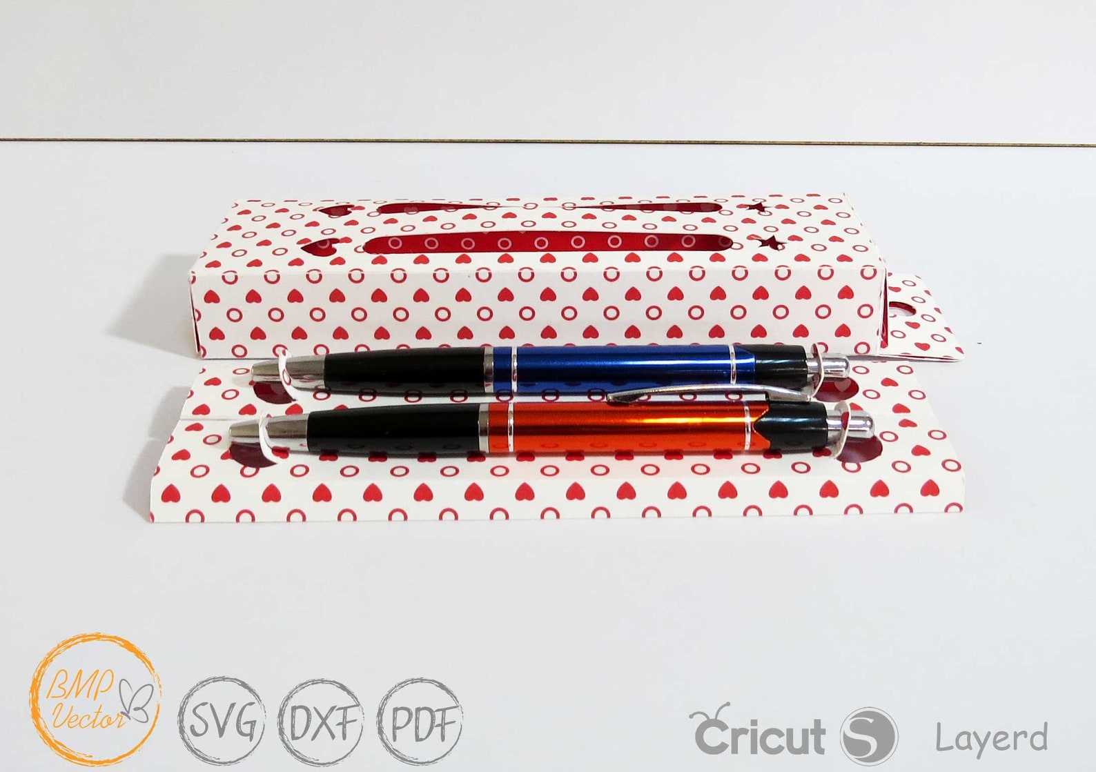 Pen Box SVG Pen Box Template Customizable Pen Box Cut File - Etsy