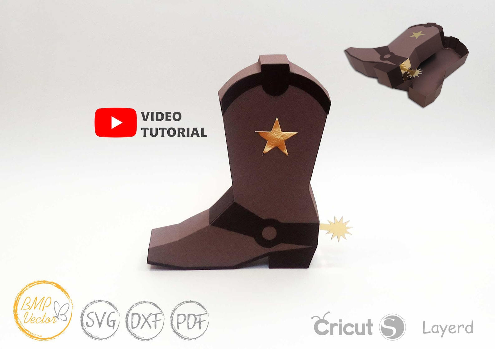 Cowboy Boots Box Svg Template Cowboy Boots Gift Box Boots | Etsy Canada