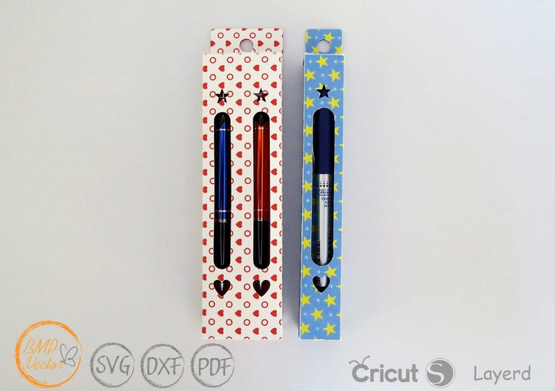 Pen Box SVG Pen Box Template Customizable Pen Box Cut File - Etsy