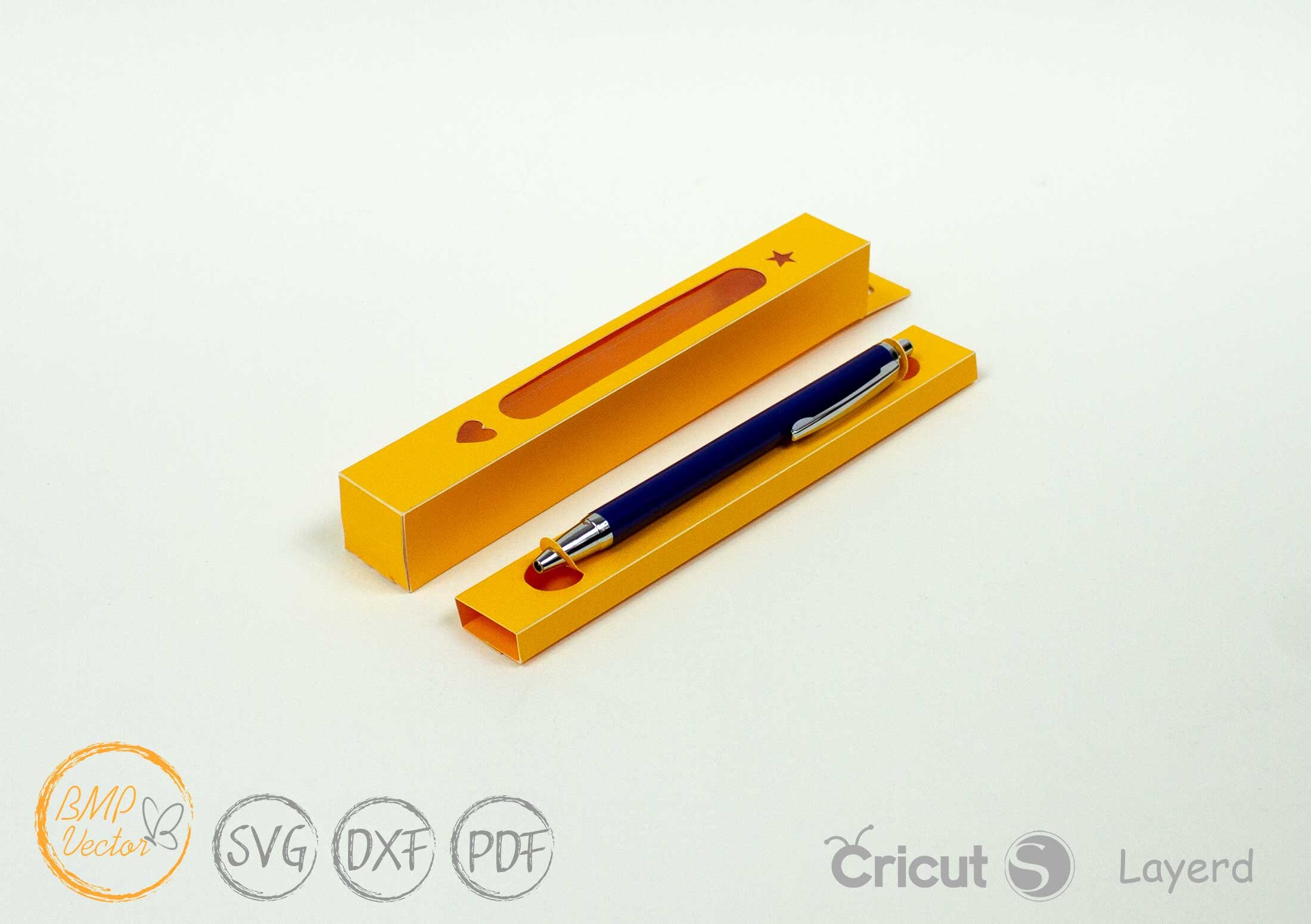 Pen Box SVG Pen Box Template Customizable Pen Box Cut File - Etsy